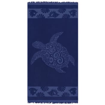 Toalla de playa de tejido rizado "freestyle" 140x180 azul | Maisons du ...