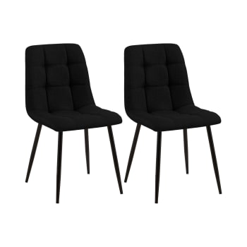 2er Set Esszimmerstühle mit Metallgestell Samt grün Tilde | Maisons du ...