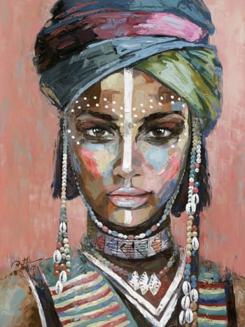Tableau soirée africaine toile imprimée 120x80 cm | Maisons du Monde
