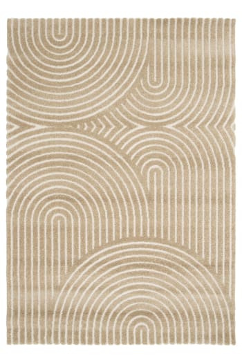 Tapis avec effet relief très doux beige 160 x 230 Sillage | Maisons du Monde
