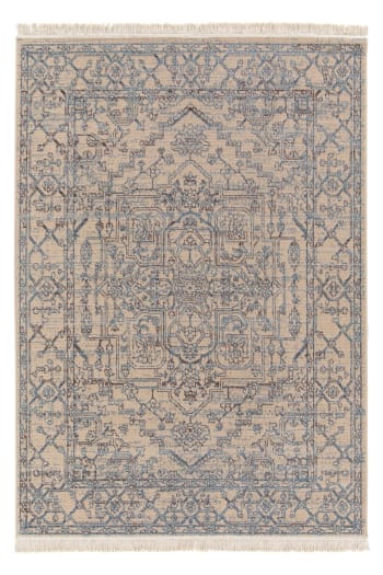 Tappeto sottile setoso vintage blu premium 140x80 Täbriz | Maisons du Monde