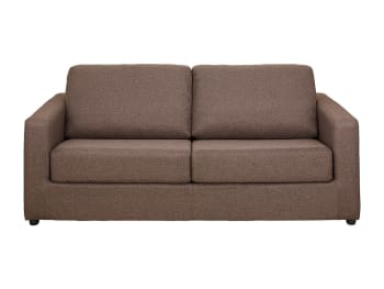 Canapé convertible 3 places marron chocolat Vizir | Maisons du Monde