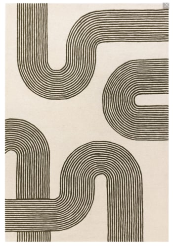 Tapis moderne tufté main en laine Rouge 120x170 cm Crook | Maisons du Monde