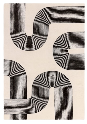 Tapis berbère marocain pure laine blanc 153 x 211 Berbère | Maisons du ...