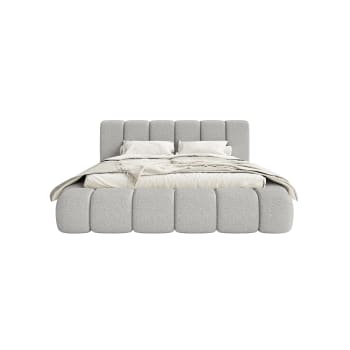 Lit continental 180x200 en bouclette vert olive Cloudy | Maisons du Monde