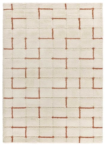 Tappeto con frange in iuta intrecciato a mano terracotta 200 x 290 cm ...