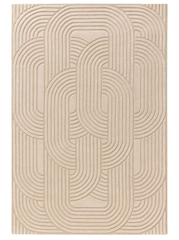 Tapis moderne tufté main en laine Rouge 120x170 cm Crook | Maisons du Monde