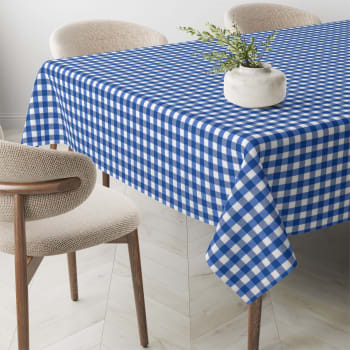 Mantel antimanchas resinado rayas azul 140x250 Savil | Maisons du Monde