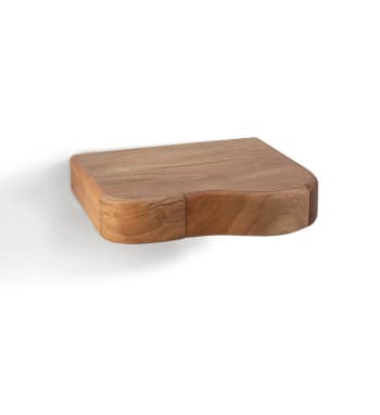 Ensemble 2 tables de chevet flottantes en bois naturel 40cm Bali ...