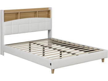 Lit escamotable vertical 140 av.colonne effet bois noyer Kentaro sofa ...
