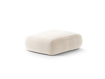 Pouf en forme de 8 en fibre synthétique, jaune Umbo | Maisons du Monde