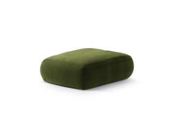 Pouf en tissu vert sauge Onyx | Maisons du Monde