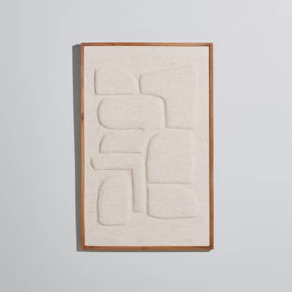 Canvas van katoen en linnen met wit reliëfpatroon, 70x110 Danaba ...