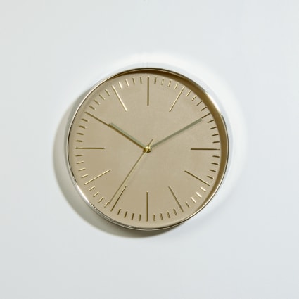 Orologio in metallo color oro e tortora Ø 30 cm Duomo | Maisons du Monde