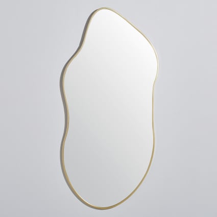 Grote organische spiegel in verguld staal, 70x155 Brina | Maisons du Monde