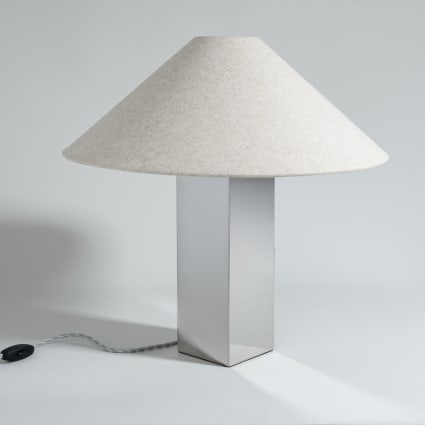 Lampada effetto specchio e paralume conico in poliestere riciclato ...