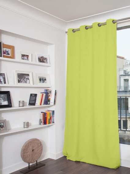 Rideau occultant et thermique moondream polyester pomme 260 x 145 ...