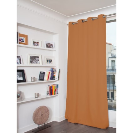 Rideau Occultant Total Oeillets Orange MC374 135x260 Revolution ...