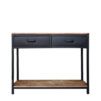 Konsole aus Metall mit 2 Schubladen, schwarz Brooke | Maisons du Monde