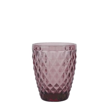 Vaso 22 cl (x6) Vidrio prensado Morado Diamond pourpre | Maisons du Monde