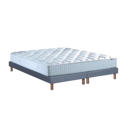 Ensemble matelas ressorts mémoire de forme sommier gris 90x190 ...