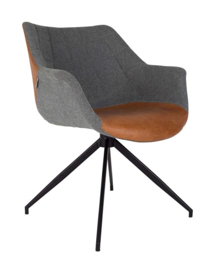Bürosessel aus grauem Polyester Doulton | Maisons du Monde