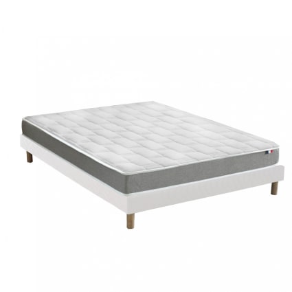 Pack matelas mémoire de forme sommier couette oreillers 2x80x200 ...