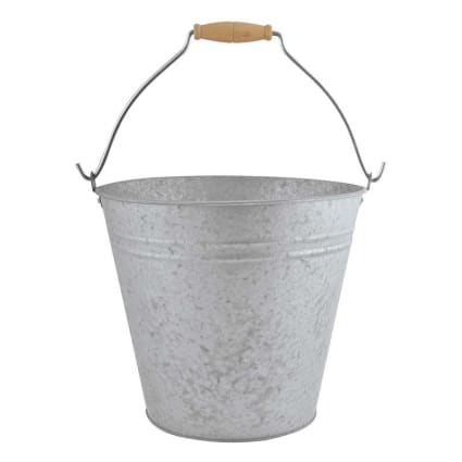 Seau zinc patiné 9.5 L avec anse gris | Maisons du Monde
