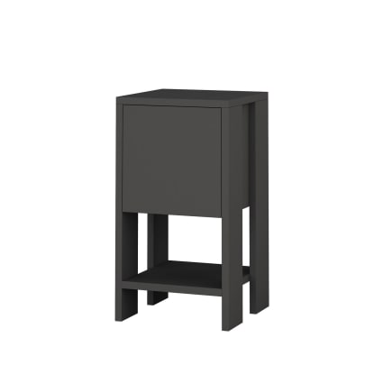 Table de chevet 1 porte design industriel gris foncé Ema | Maisons du Monde