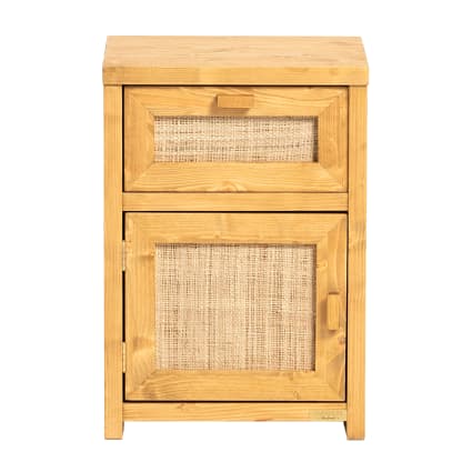 Table de chevet étagère sapin lattes marron clair Marnie | Maisons du Monde