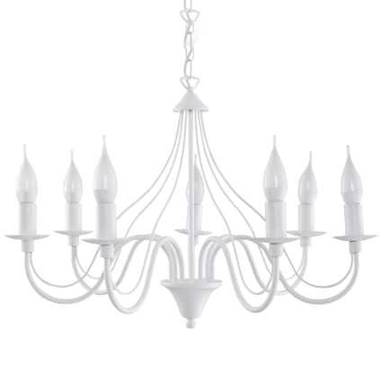 Lustre Acier Blanc E14 7 Minerwa Minerwa | Maisons du Monde