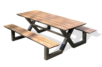 Table de jardin en aluminium et plateau HPL Vancouver | Maisons du Monde