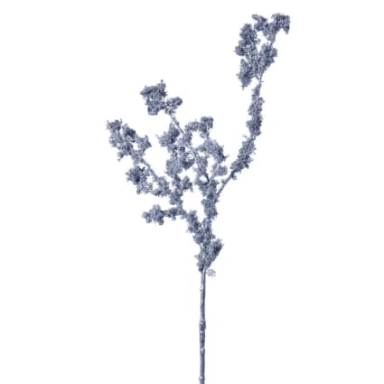 Zweig mit metallicblauem Kunstmoos H84 | Maisons du Monde