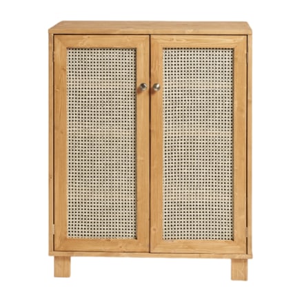 Scarpiera legno e rattan marrone chiaro 80 cm Haydé | Maisons du Monde