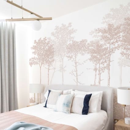Papier peint panoramique Balade dans les bois, Beige 375 x 2 | Maisons ...