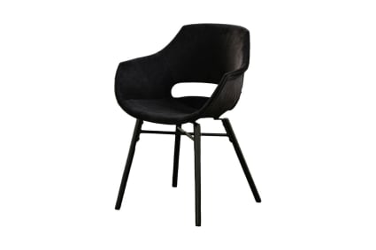 Stuhl aus Samt, schwarz ZAJA | Maisons du Monde