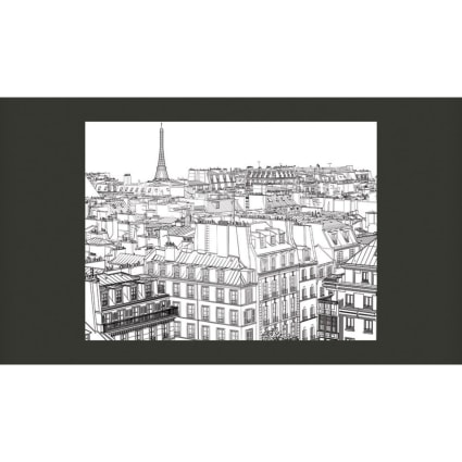 Papier peint ville et architecture croquis parisien 350x270 cm ...