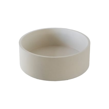 Vasque tambour en béton beige Melia | Maisons du Monde