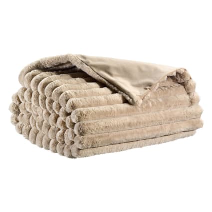 Plaid en polyester lin 130 x 160 cm Alice | Maisons du Monde