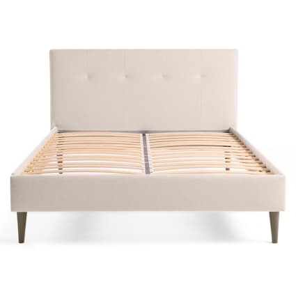 Structure de lit en Tissu 160x200 cm beige Monet | Maisons du Monde