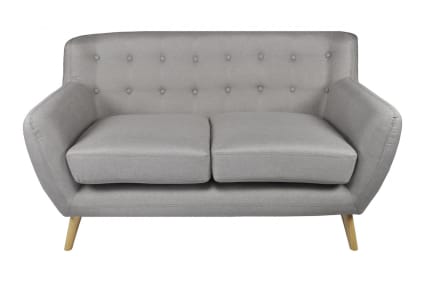 Divano 2 posti in tessuto tortora EMILY | Maisons du Monde