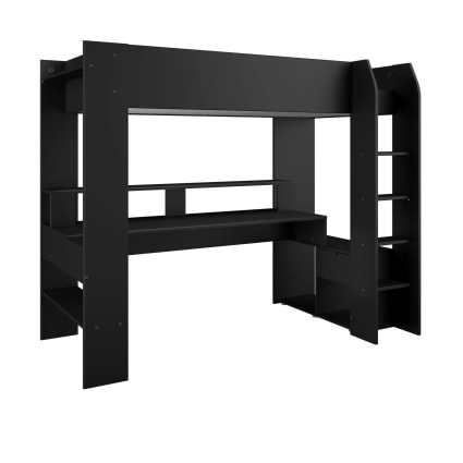 Lit mezzanine de gamer effet bois 90 x 200 cm Pharell | Maisons du Monde