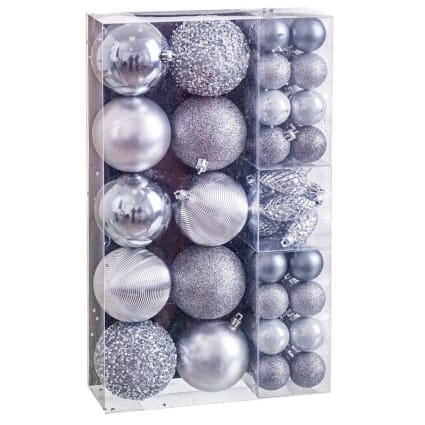 lot de 50 boules de noël argent | Maisons du Monde