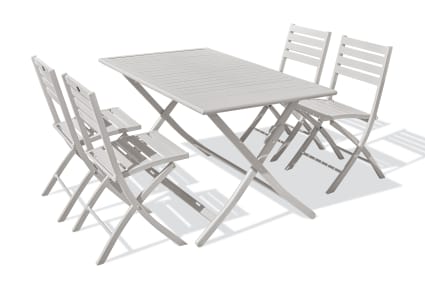 4-Sitzer-Garten-Essgruppe ausem Aluminium Marius | Maisons du Monde