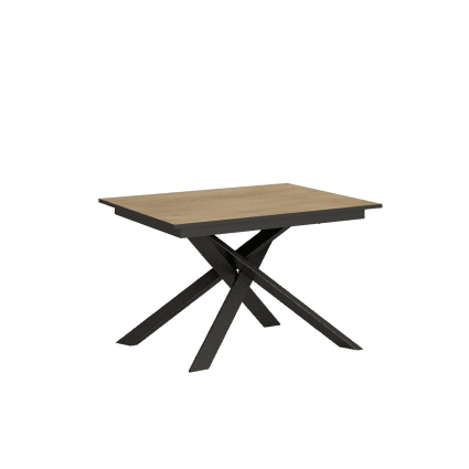 Table extensible effet bois chêne nature 90x120/180 cm Ganty | Maisons ...