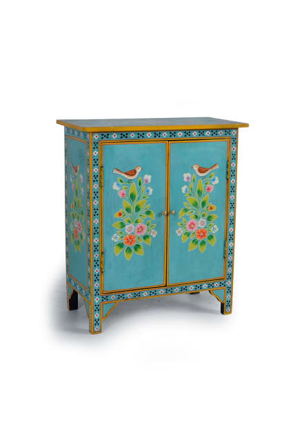 Meuble d'appoint en bois manguier turquoise Lexine | Maisons du Monde