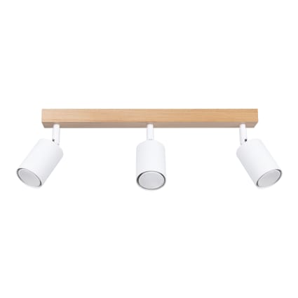 Plafonnier Acier Bois/Blanc GU10 3 Verdo Line Verdo | Maisons du Monde