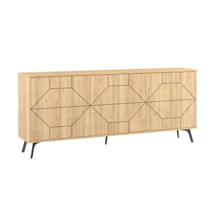 Buffet 6 portes l184 cm - effet chêne Dune | Maisons du Monde