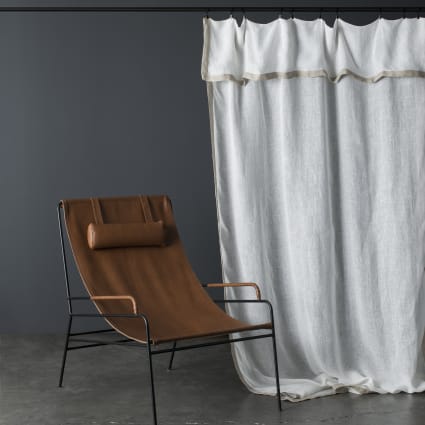 Rideau gaze de lin blanc gansé de lin naturel 140X270 CM Nice | Maisons ...