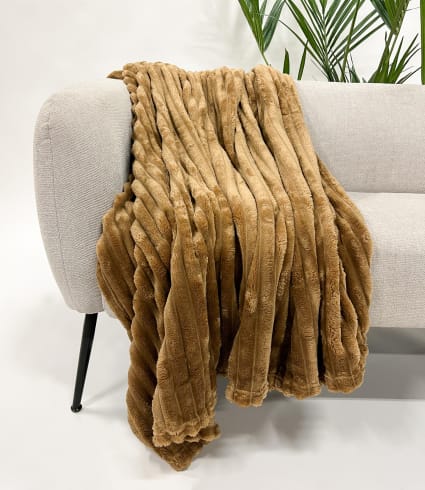 Plaid marron 150x200 cm RICKY | Maisons du Monde